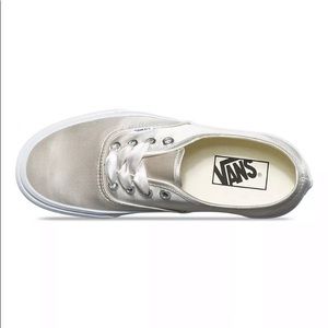 Vans | Shoes | Vans Authentic Satin Lux Light Silver Sneaker Shoe ...